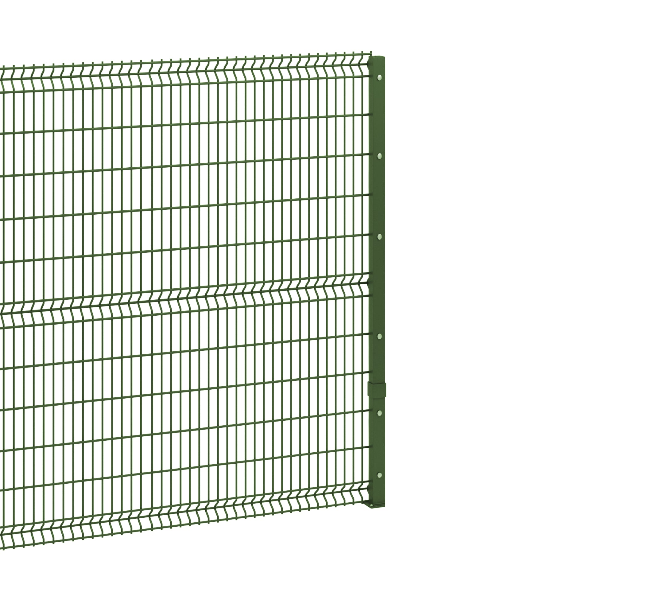 V Mesh Security Fence End Post – tradefence