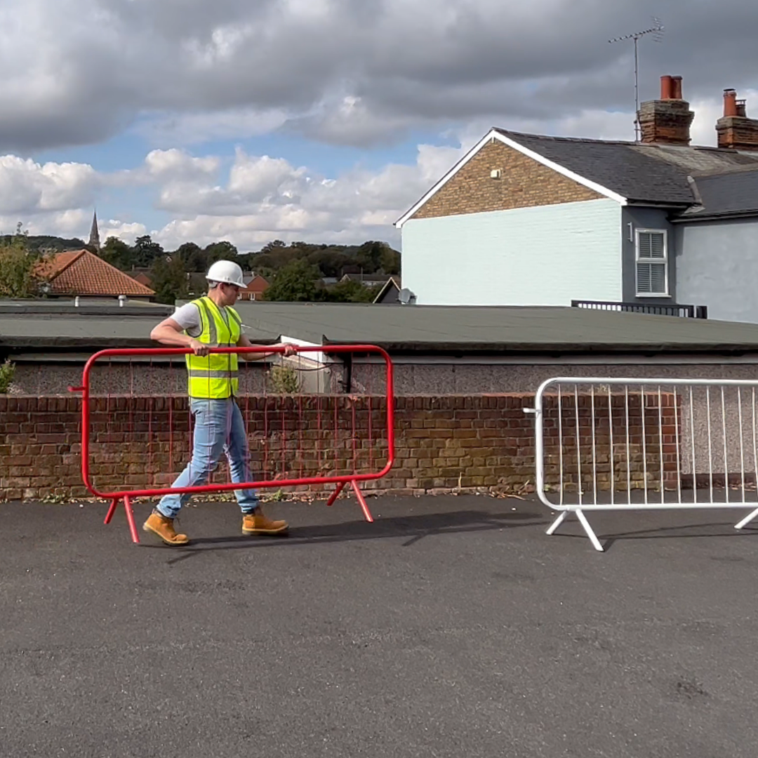 Crowd Control Barrier with Fixed Legs - Red – tradefence