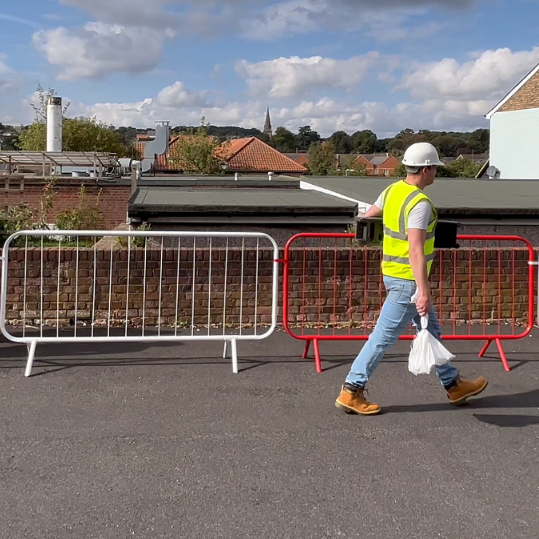 Crowd Control Barrier with Fixed Legs - Red – tradefence
